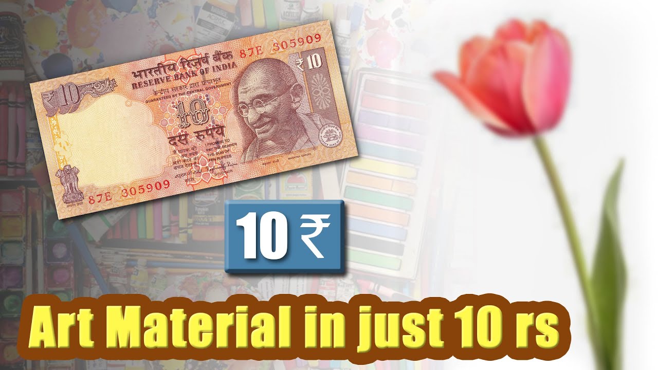 Drawing with only 10 Rupees Crayons - YouTube