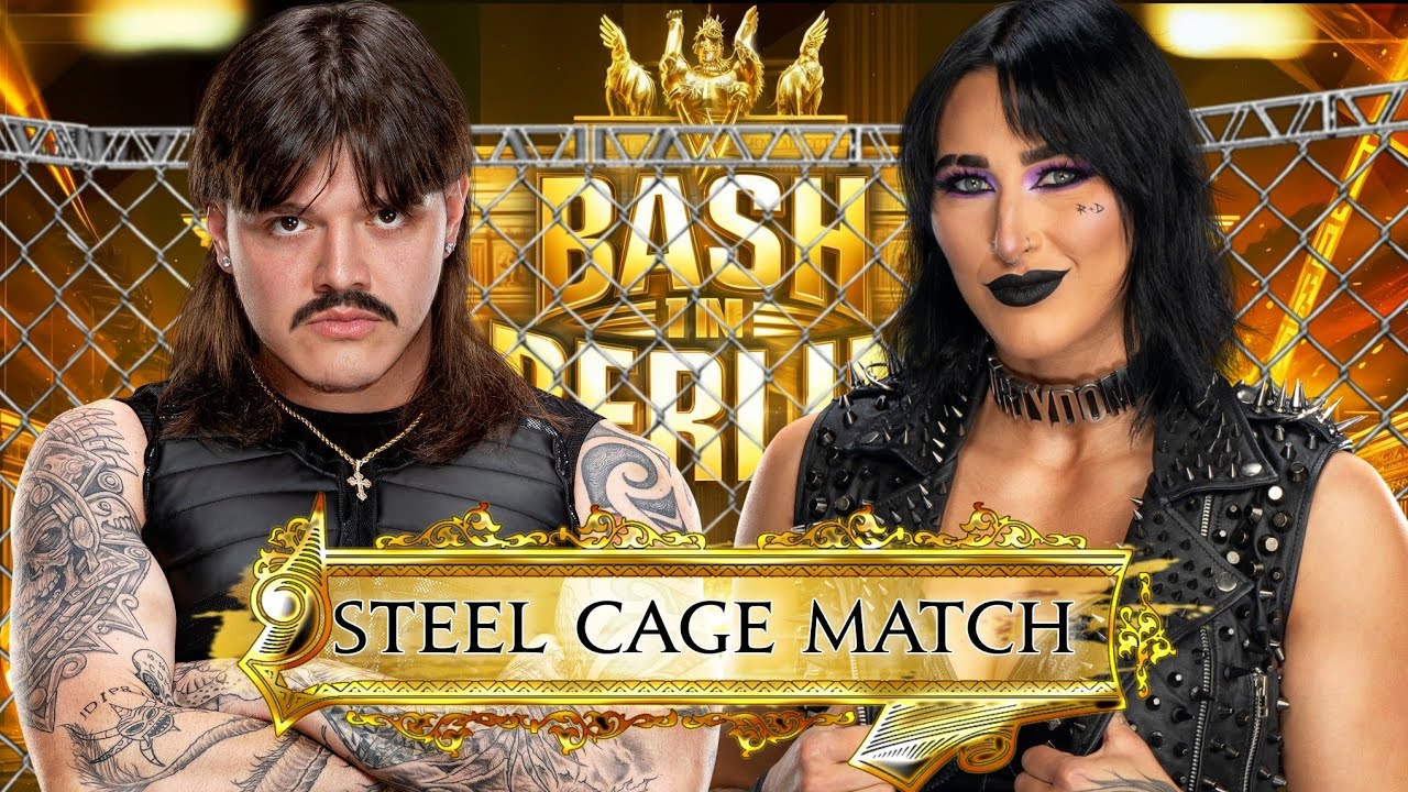 WWE 2K24 | Steel Cage Match - Rhea Ripley Vs Dominik Mysterio at WWE ...