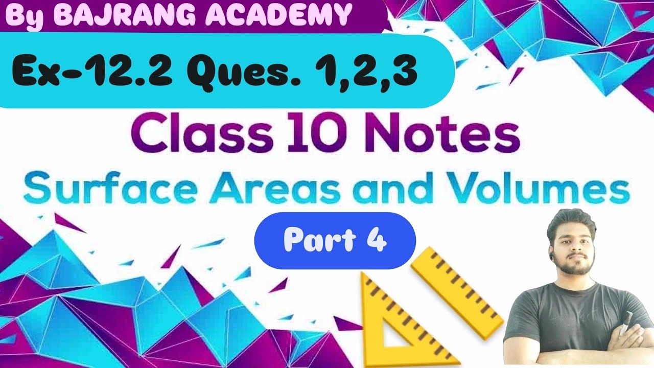 VOLUME AND SURFACE AREA CLASS 10 EXERCISE 12.1 Ques. 1,2,3 # ...