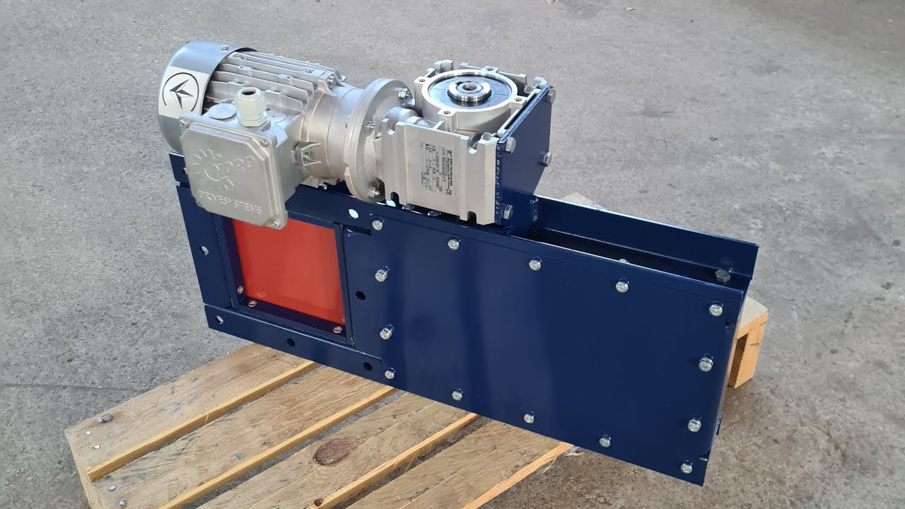 Засувка електрична рейкова 150х150 - YouTube