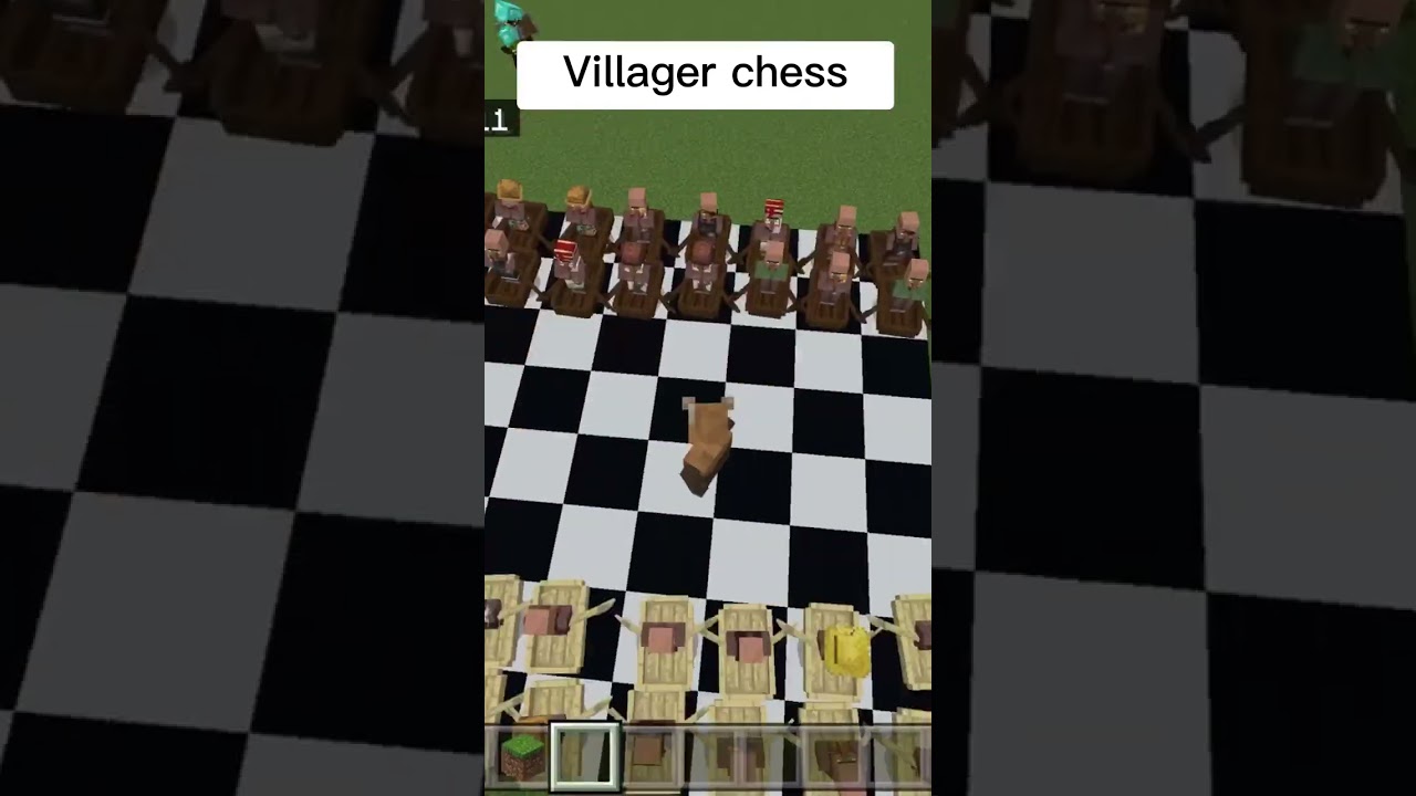 We made villager chess in Minecraft! #minecraft #shorts # ...