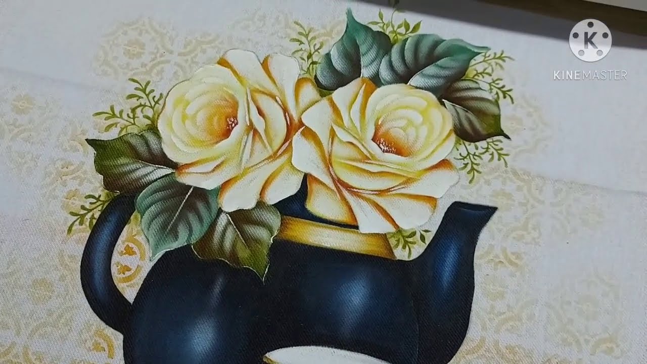 Aula 1 - Rosas Amarela - PINTANDO ROSAS - APRENDA PINTAR ROSAS - AULA ...