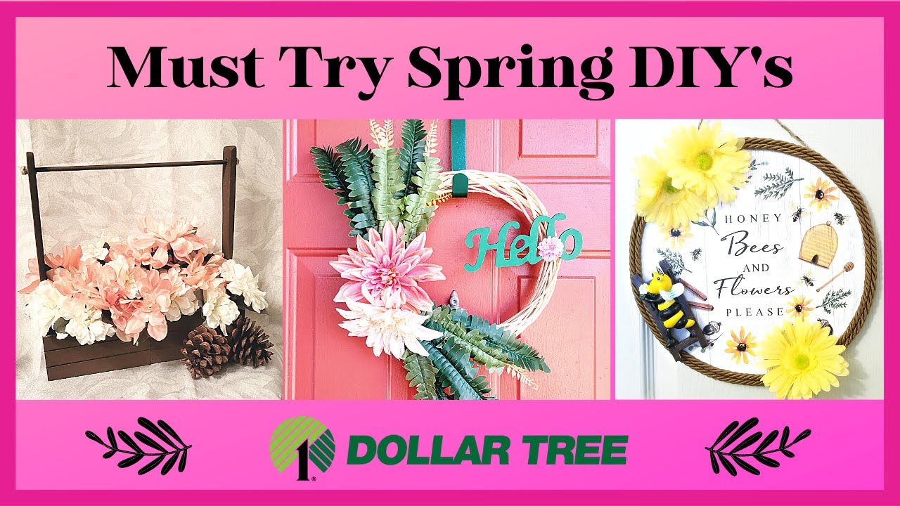 *NEW* DOLLAR TREE Spring DIY Decor 🌸 MUST TRY DIY 🌸 EASY & AFFORDABLE ...
