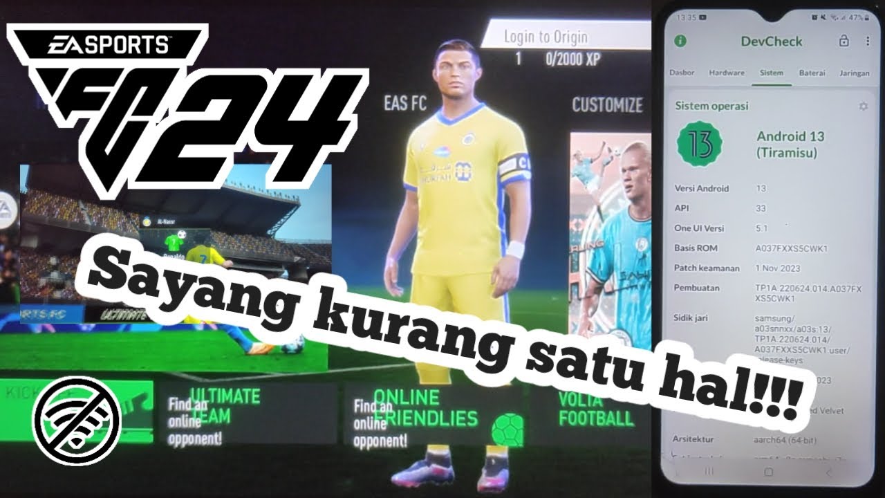 FIFA 14 Mod EA Sport FC24 camera ps5 di Android 13 Samsung One UI ...