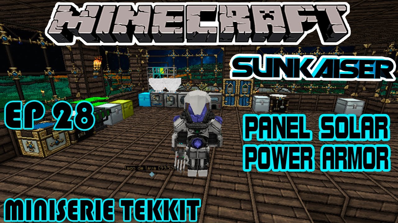 Minecraft miniserie Tekkit Panel Solar Power Armor [EP 28] - YouTube
