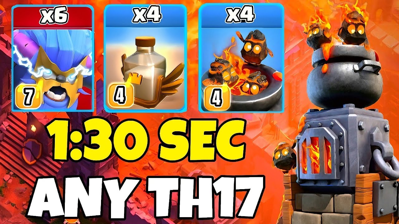 TH17 Furnace + Super Yeti + Revive Spell Attack Strategy | TH17 Attack ...