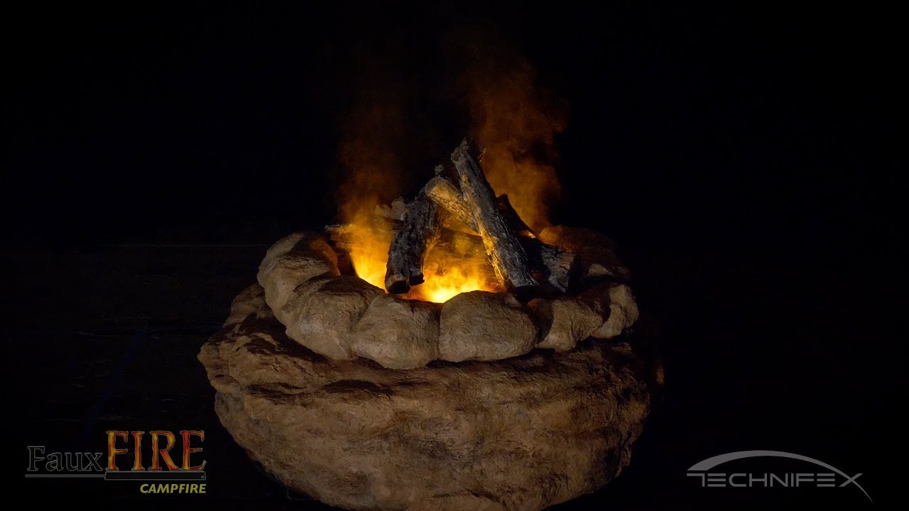 FauxFire® Campfire - Simulated Fake Fire Campfire - Smoke Version - YouTube