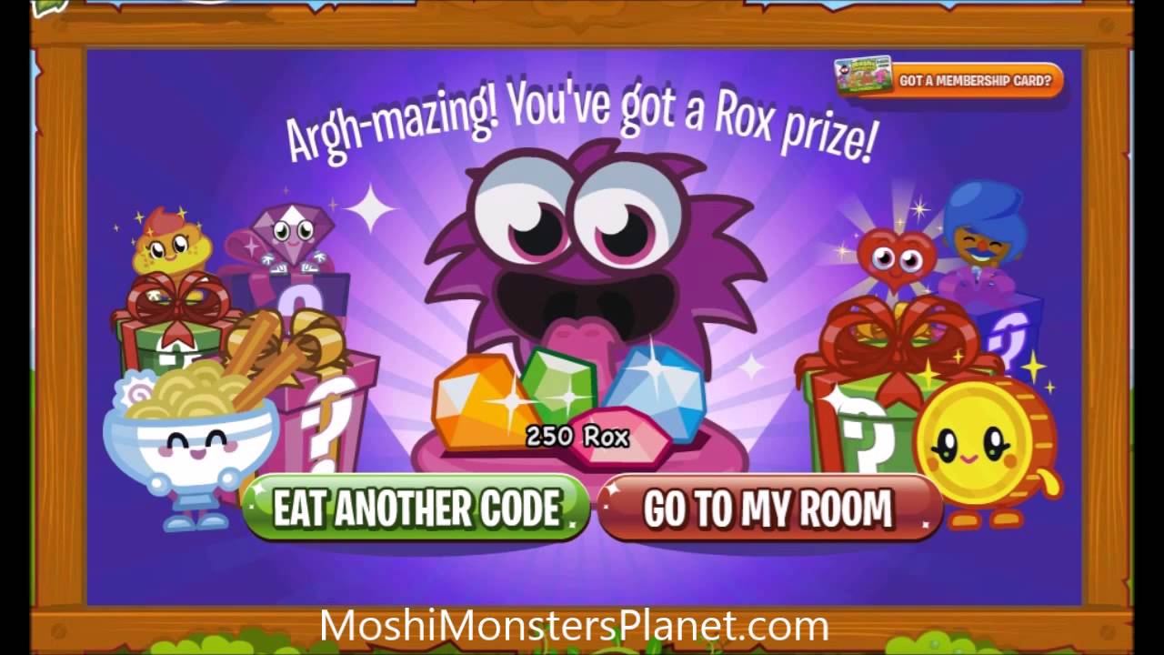 Moshi Monsters Secret Codes 250 Rox - YouTube