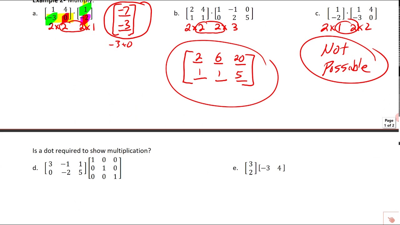 3.3 Matrix Multiplication - YouTube