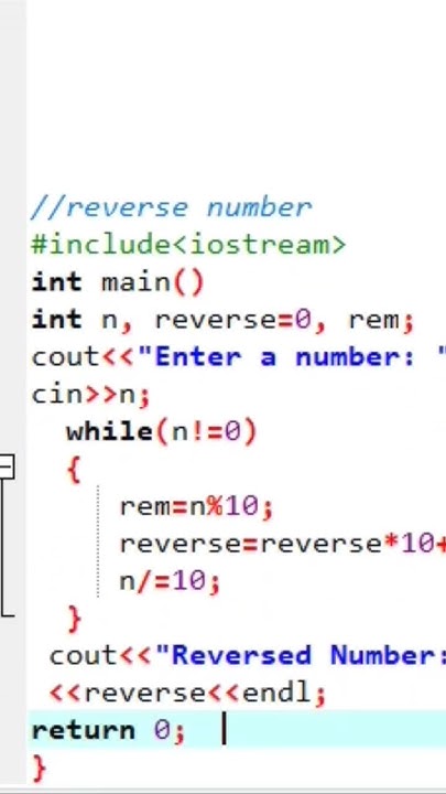 Reverse of number #coding #new #bulldog #viral #code #cplusplus #programminglanguage #java # ...