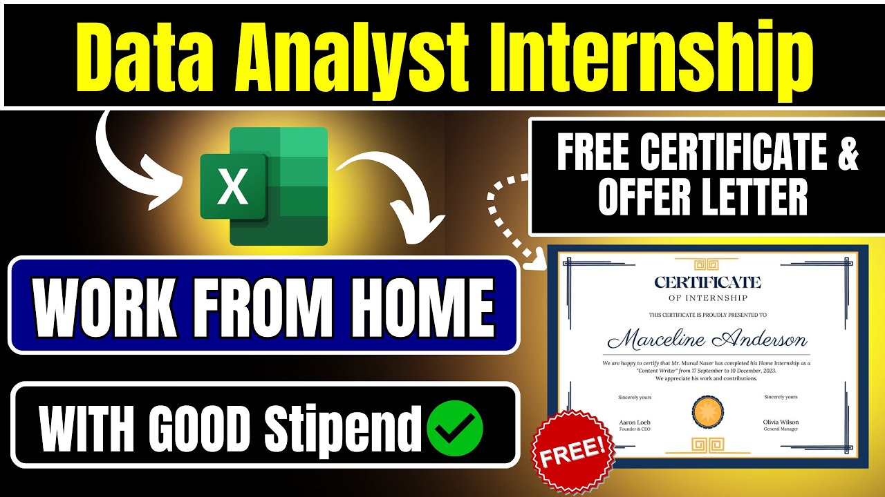 Data Analyst Internship | Work from Home | Good stipend - YouTube