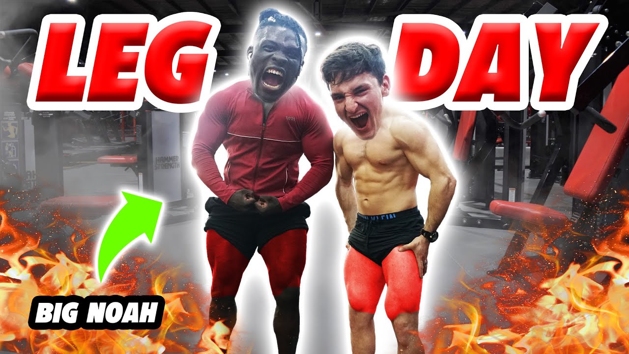 SPINGO GLI STESSI CARICHI DI BIG NOAH DURANTE IL SUO LEG DAY - YouTube