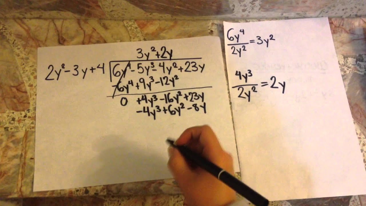 Cómo resolver una división algebraica (casita). - YouTube