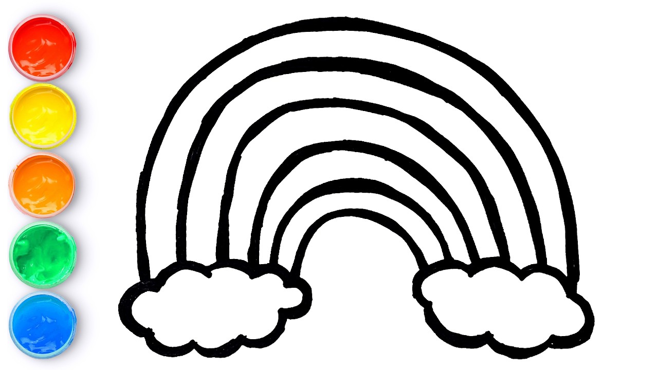 How to Draw and Color Rainbow | Easy Drawing for Kids - YouTube