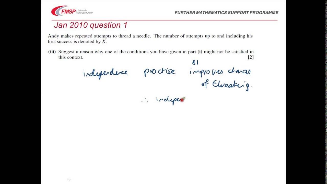 FMSP Revision Video: OCR S1 - Binomial and geometric distributions - YouTube