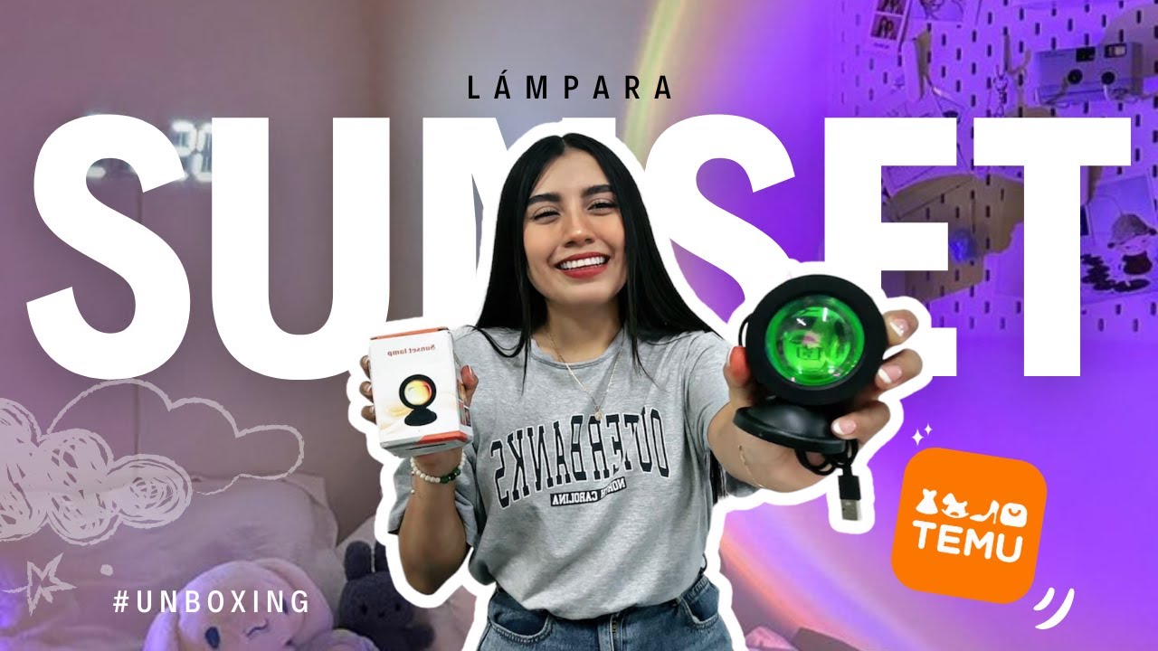 SUNSET LAMP 🌅 | LAMPARA ATARDECER VIRAL | Fanny Mis #temu #unboxing ...