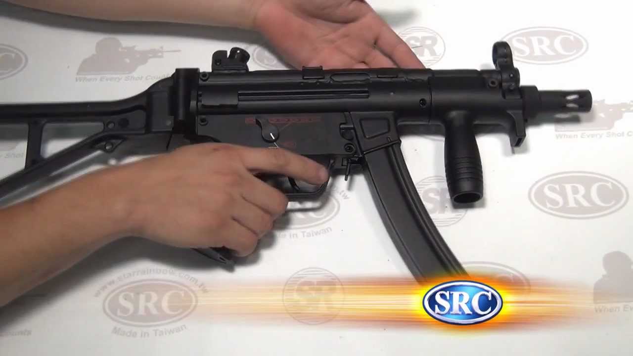 SRC SR5K Type AEG 6mm Airsoft Rifle Disassemble & Assemble step - YouTube