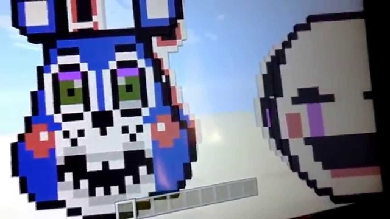 My first try on fnaf figures plus inverted toy Bonnie and Marionete ...