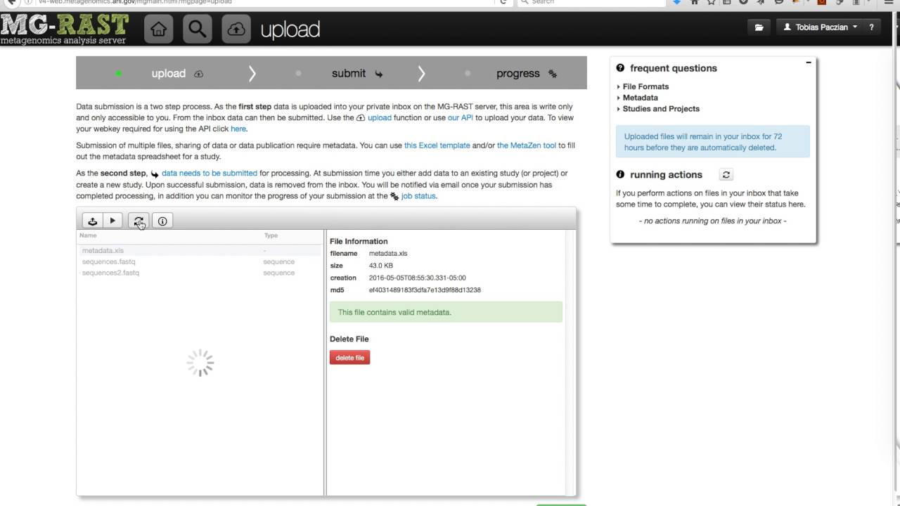 MG-RAST upload tutorial - YouTube