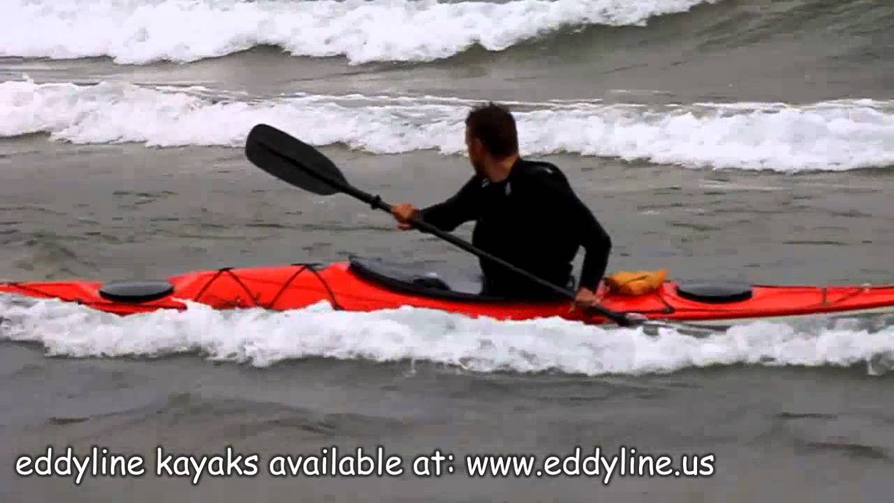 Eddyline Samba Kayak demo in the surf - YouTube