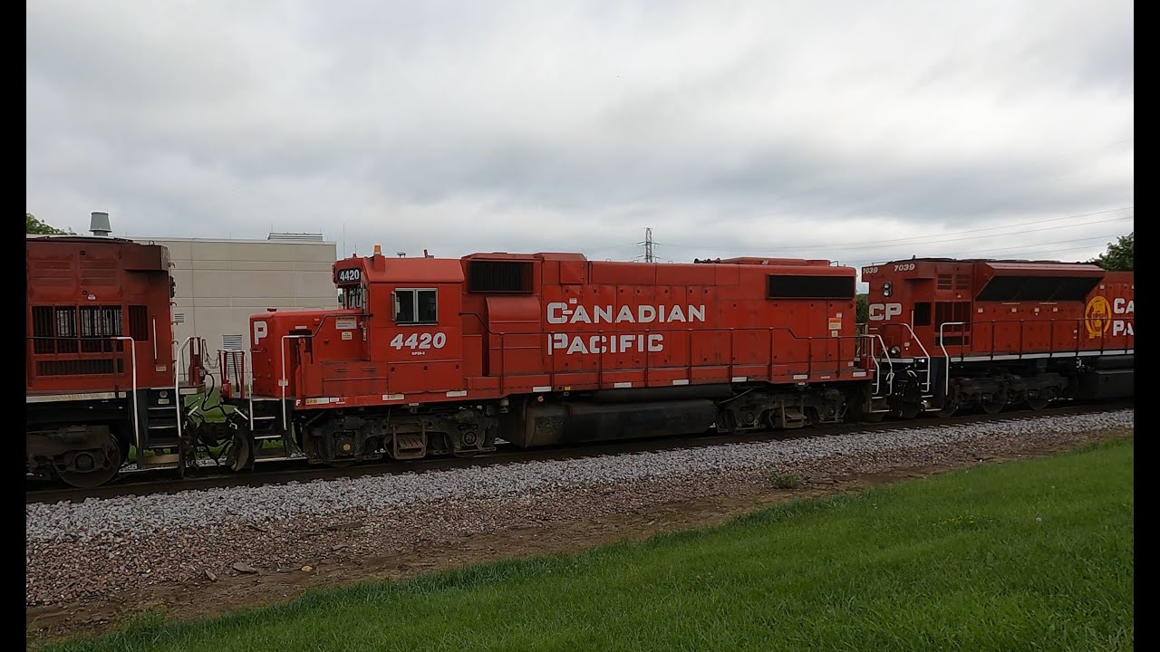 CP Rail Trains Heavy on the Power! Variety of CP Units Including a GP ...
