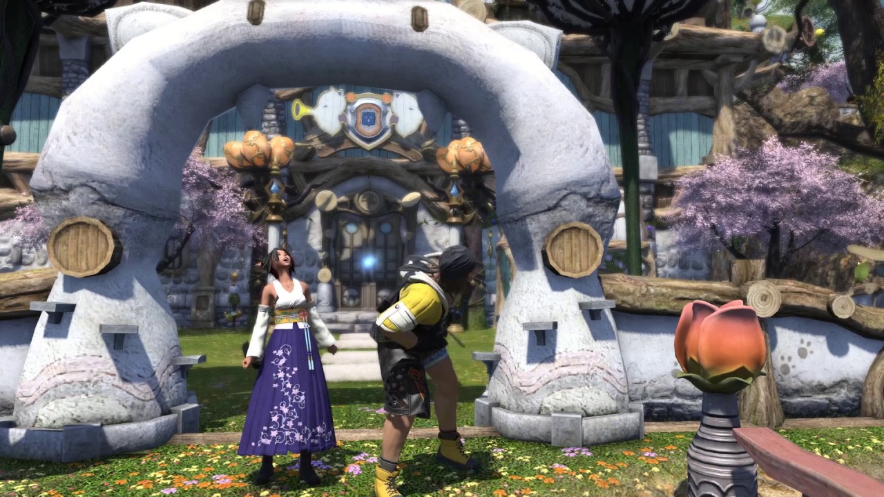 FFXIV Tidus and Yuna laugh - YouTube
