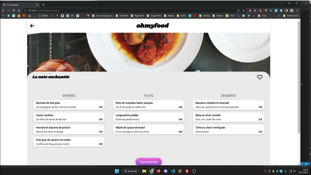 Projet 3 OhMyFood OpenClassrooms - YouTube