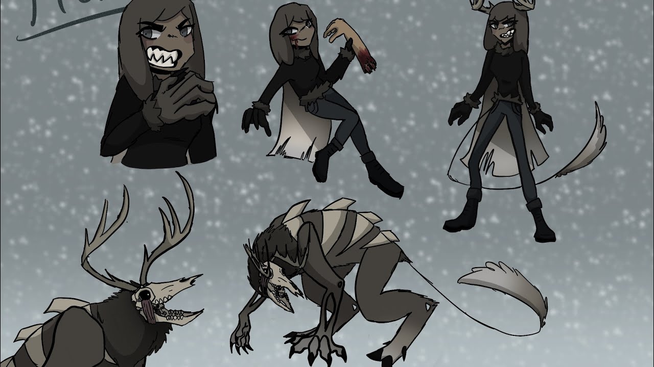 Speedpaint of my Wendigo oc ‘Hemlock’! - YouTube