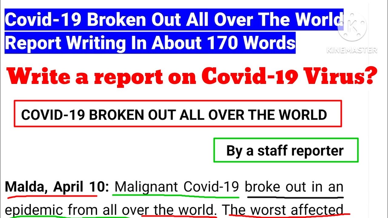 covid 19 report writing // write a report on covid 19 virus // report ...