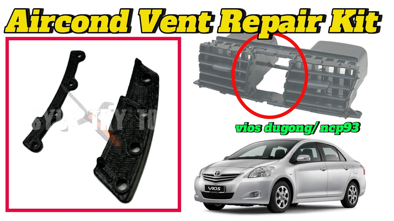 Cara Repair Toyota Vios NCP93/ Dugong/ 2nd gen Aircond Vent | Repair ...
