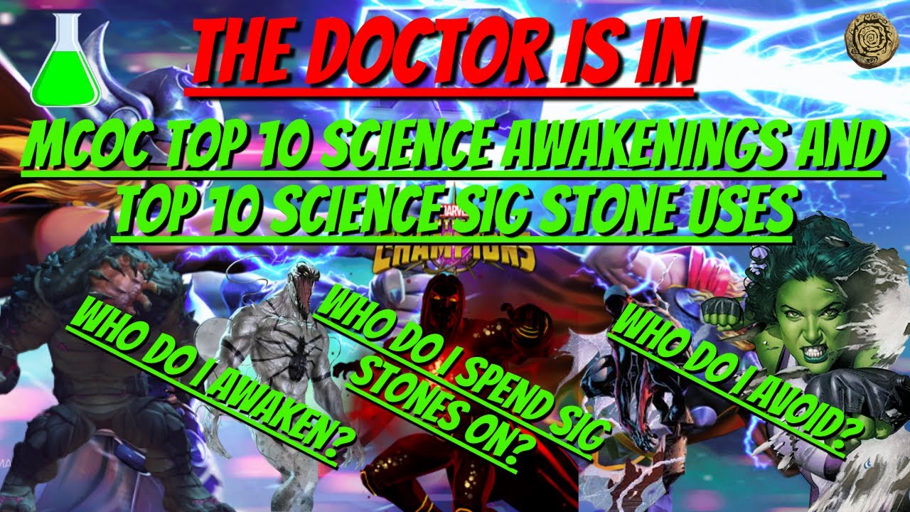MCOC Top Ten Science Champs to Awaken and Top Ten Science Champs To Add ...