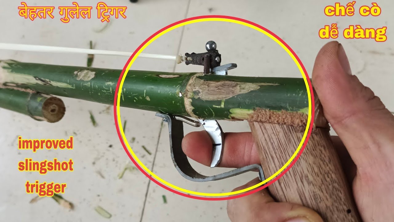 DIY Slingshot - make slingshot trigger easy with bamboo and pvc - YouTube
