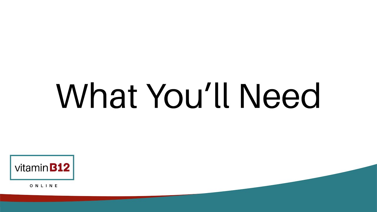 What you'll Need to Inject Vitamin B12 - YouTube