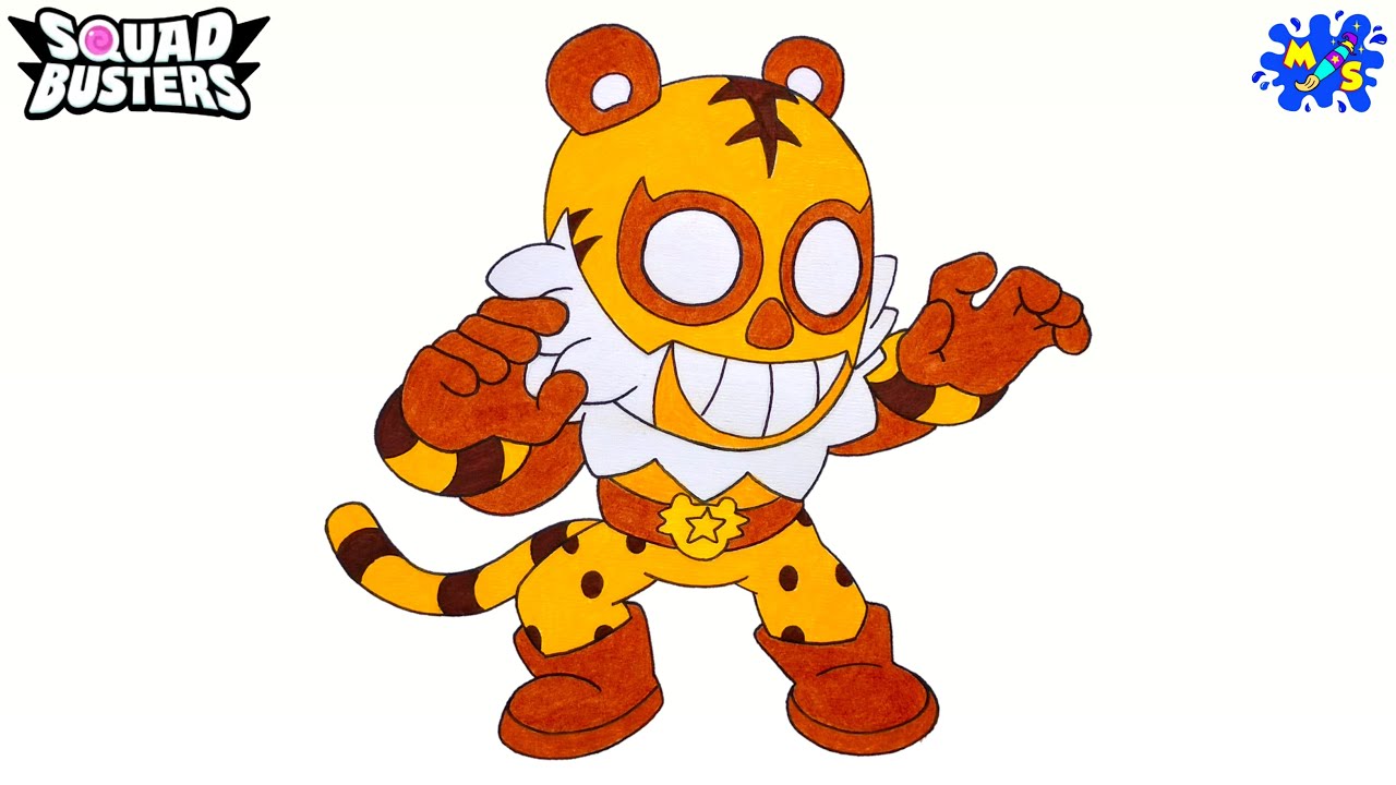 Squad Busters Mega Unit Drawing || How to Draw El Tigre from Squad ...