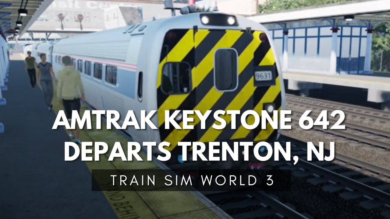Amtrak Keystone 642 Departs Trenton with Metroliner Cab Car Leading ...