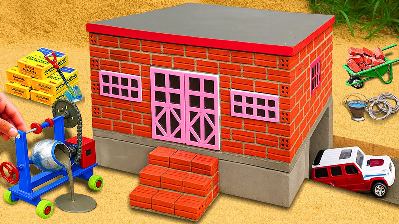 Lightning Strike House On Fire - Diy Mini Bricks House Construction ...