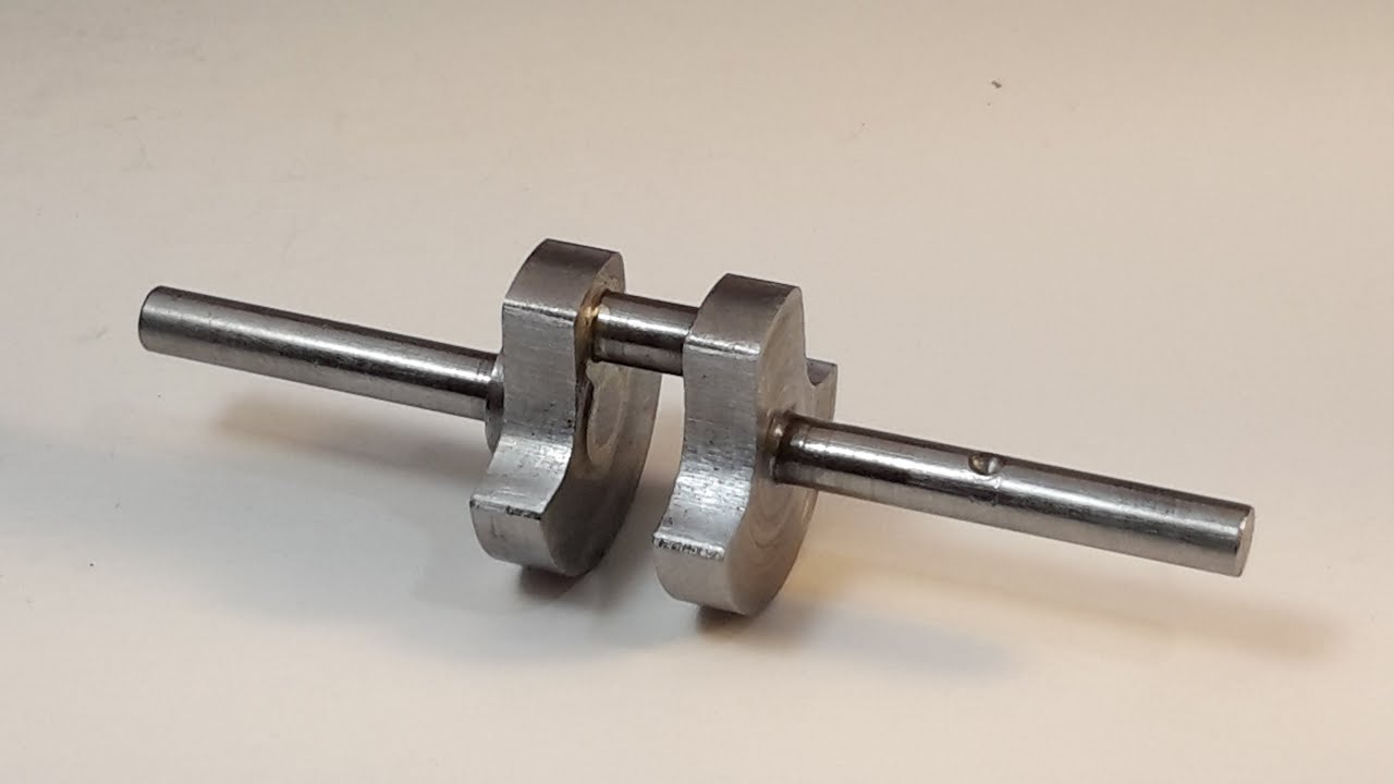 MAKING A MINIATURE 4 -STROKE I. C. ENGINE, PART 2 - CRANKSHAFT - YouTube