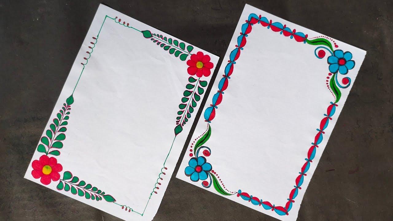 Project design border / Project design front page / Project khata ...