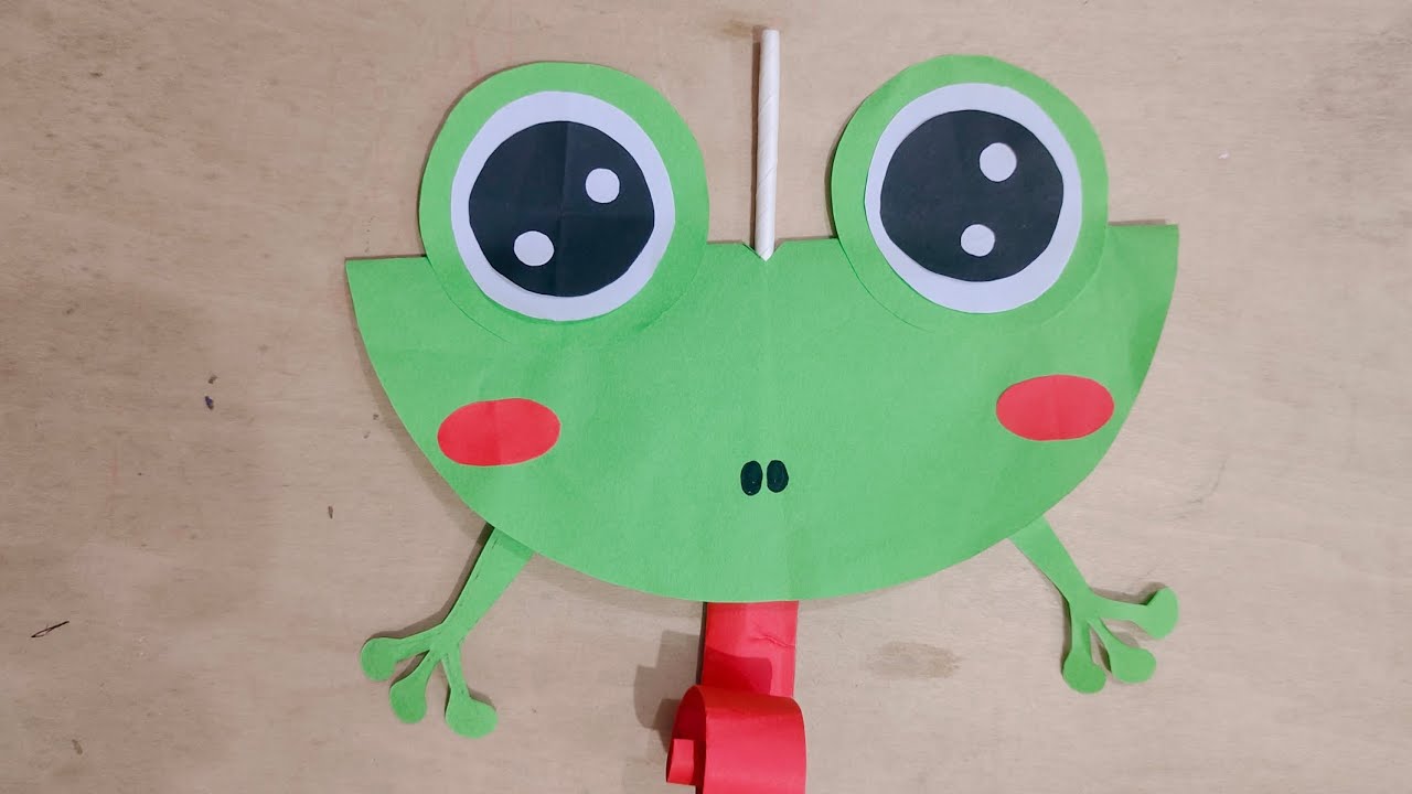 how to make frog for kids/easy way of making paper frog for kids ...