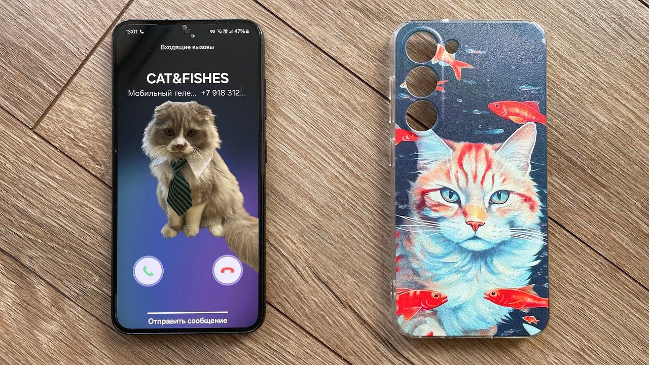 Samsung Galaxy, Cat, Fishes Incoming Call - YouTube