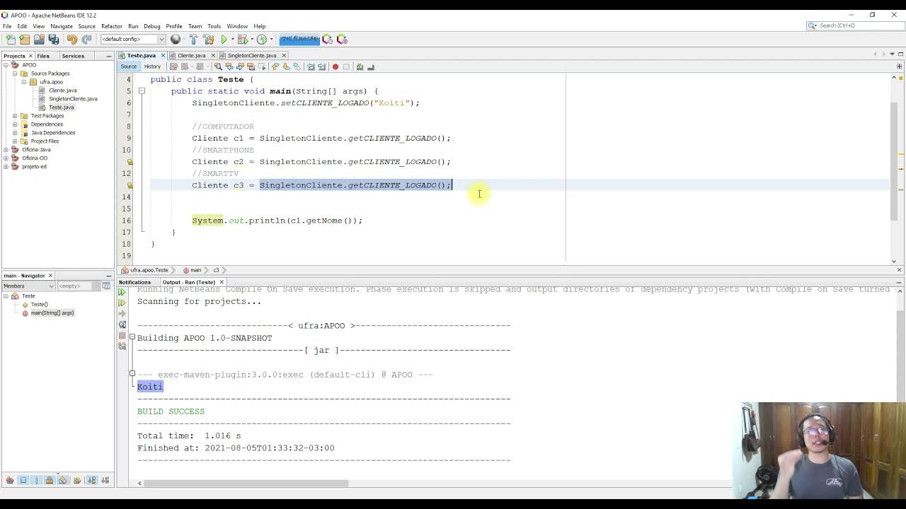 Aula 6 Padrão Singleton Codificado em Java - YouTube
