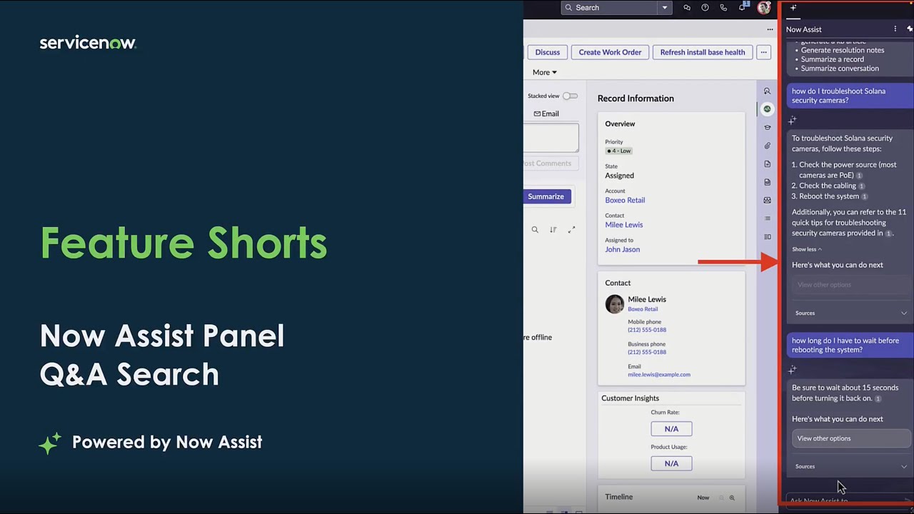 Feature Shorts: Using Now Assist Panel Q&A Search - YouTube