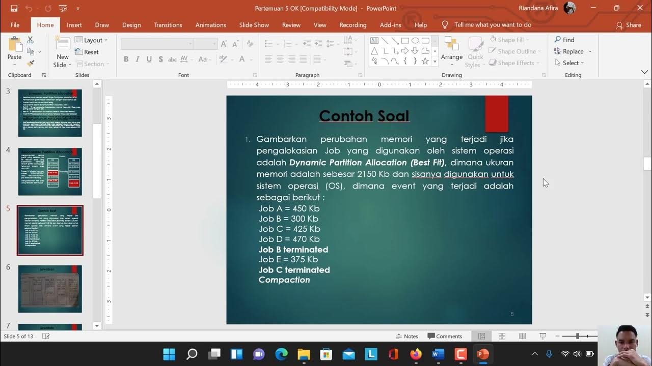 Sistem Operasi - Dynamic Partition Allocation - YouTube