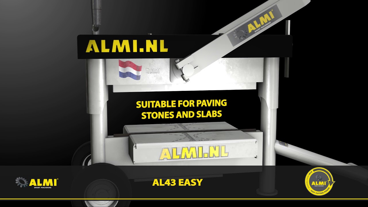 AL43 EASY block cutter from ALMI Machinefabriek - YouTube