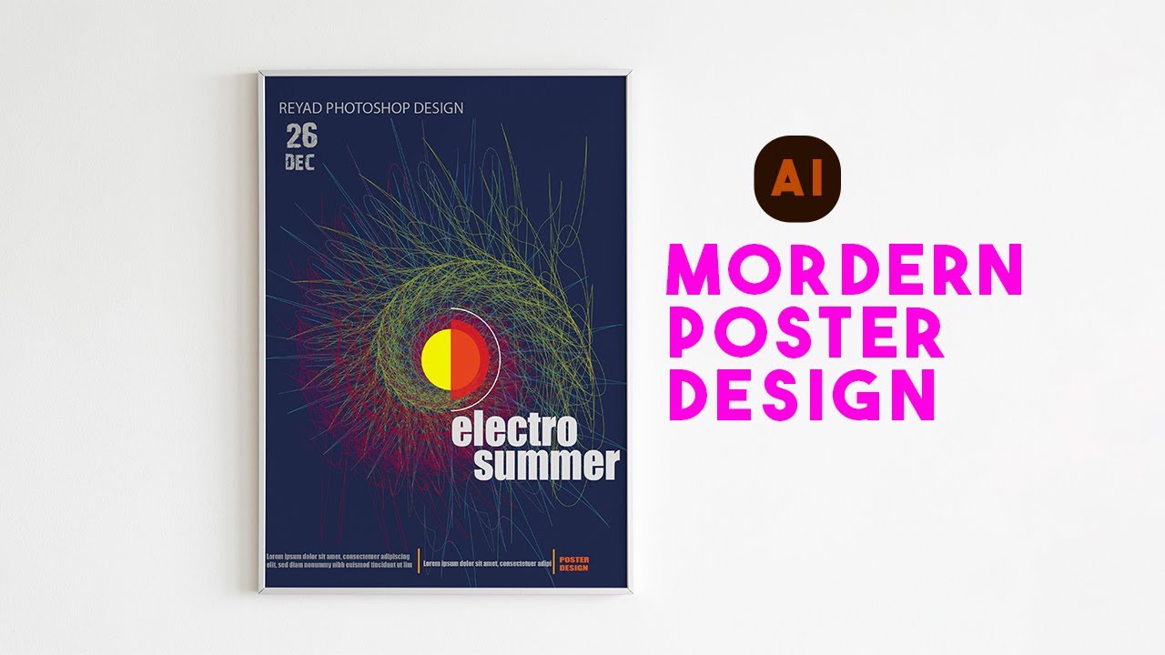 Modern Poster Design | Illustrator Tutorial | #2 - YouTube