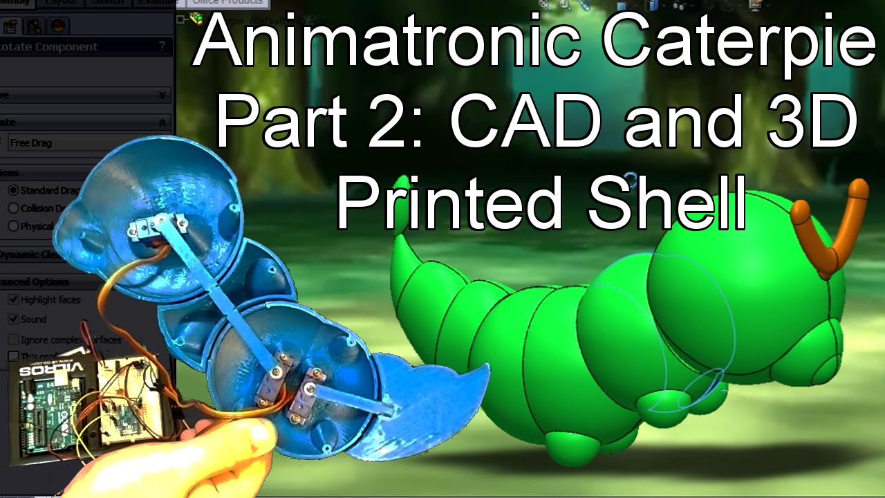 Real Life Pokemon - 3D Printed Animatronic Caterpie Part 2: CAD and ...