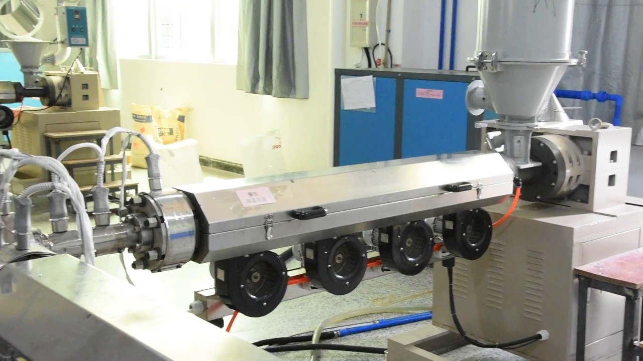 PE tube extruding video - YouTube