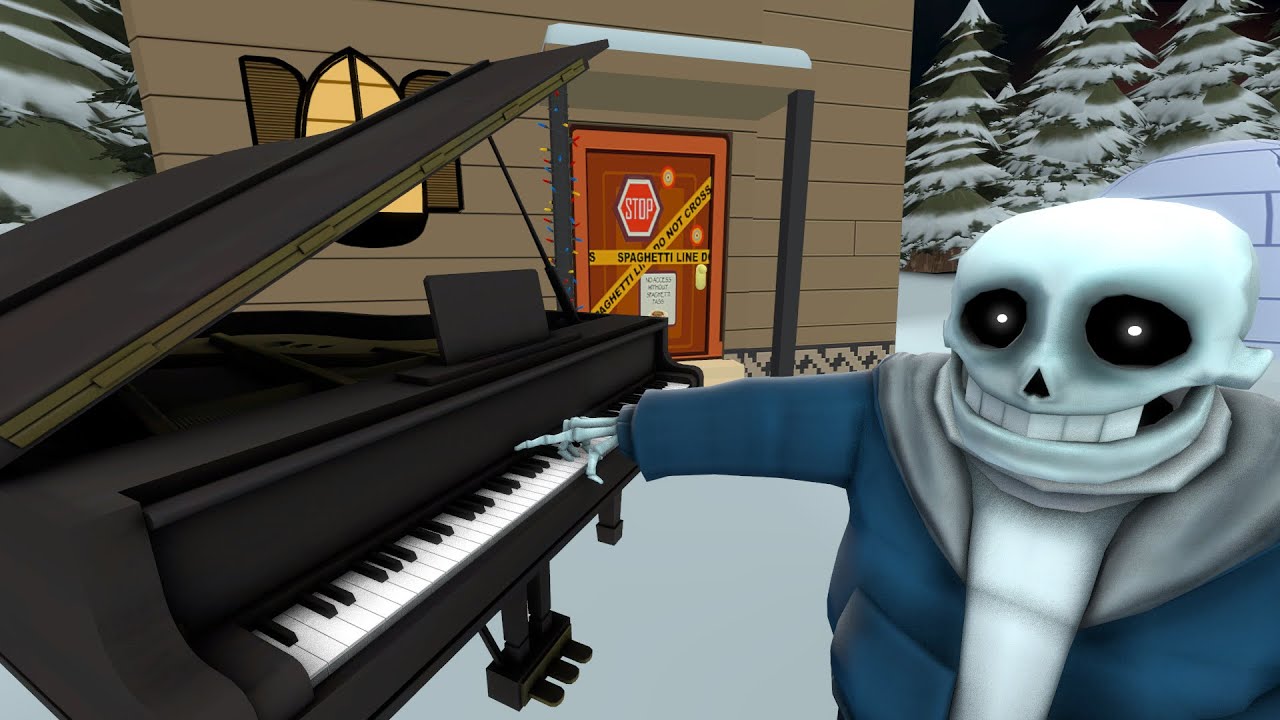 Sans Plays a Piano Song Animation - YouTube