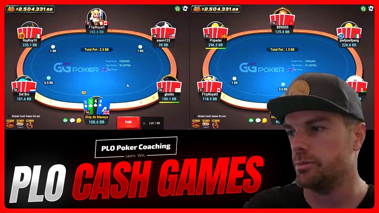Thursday Grind: PLO Cash Games on GG Poker - YouTube