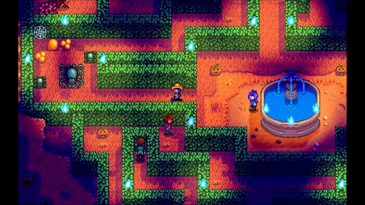Spirit's Eve Pumpkin Maze Solution - Stardew valley - YouTube